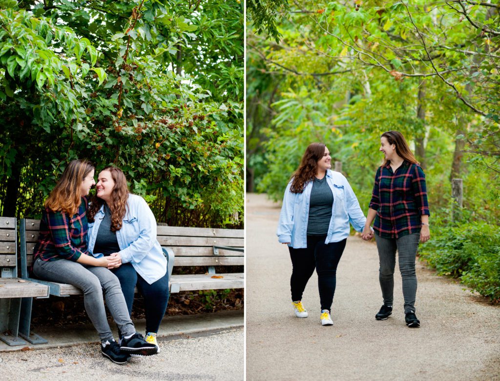 Brooklyn Bridge Park Engagement Photos | Lauren & Elana: Sneak Peek!