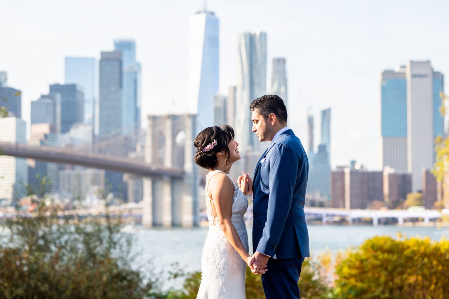 Pebble Beach Wedding Ceremony at Brooklyn Bridge Park